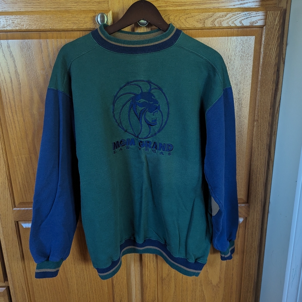 Vintage 1993 90s Mgm Grand Las Vegas Green Navy Blue … - Gem